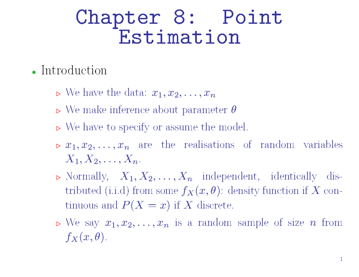 Stat infer point est