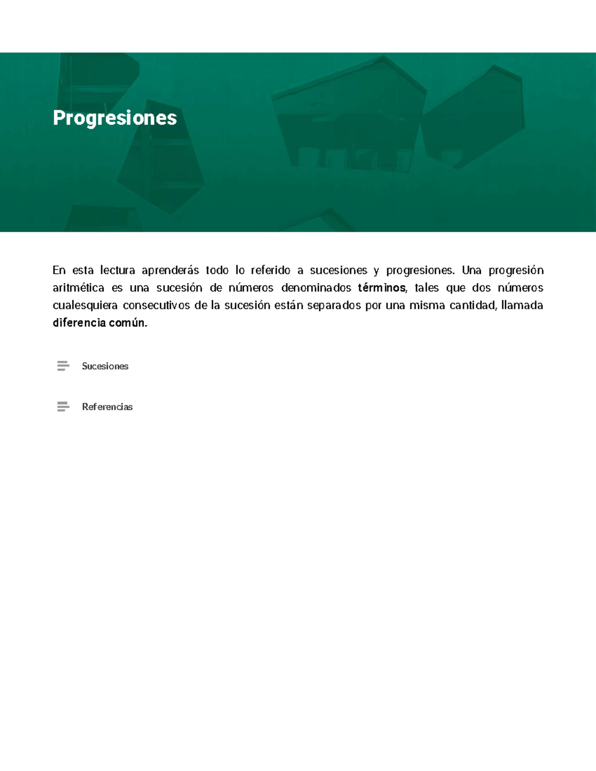 Progresiones - adm financiera - En esta lectura aprenderás todo lo referido a sucesaritmética es ...