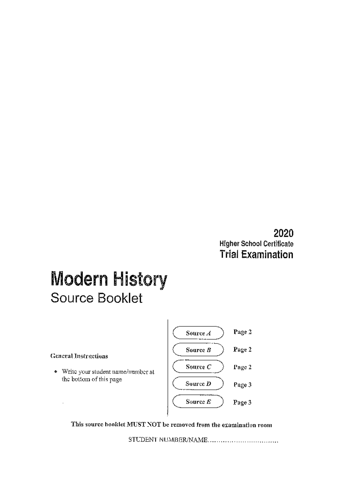 2020 HSC Modern History Source Booklet - 2020 Higher School Certificate ...