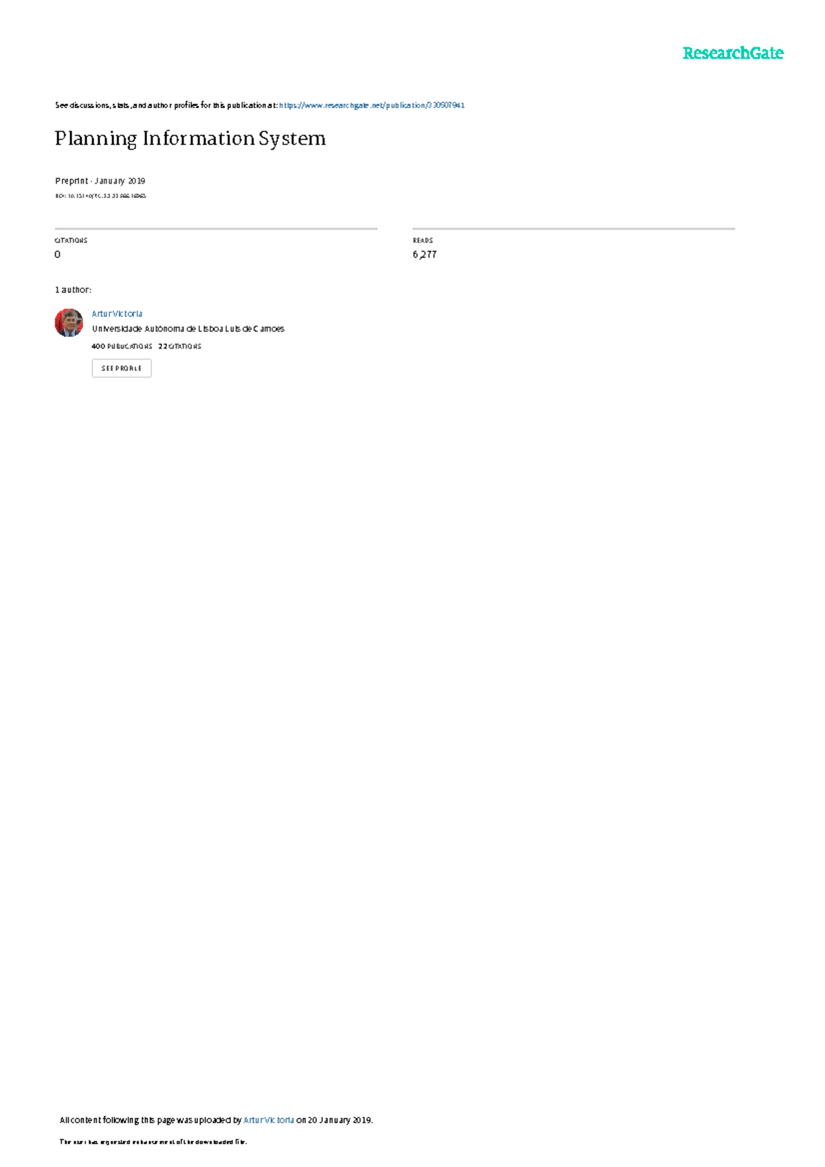 Planning Information System - See discussions, stats, and author ...
