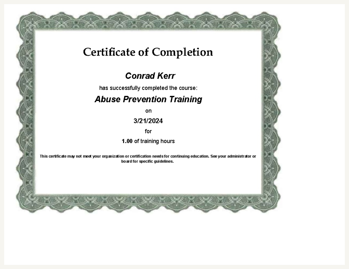 Certificate - Asking for a lot - BL21345 - Certificate of Completion ...