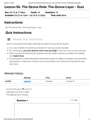 Lesson 6d. The Ozone Hole History of Ozone Layer Depletion and the ...
