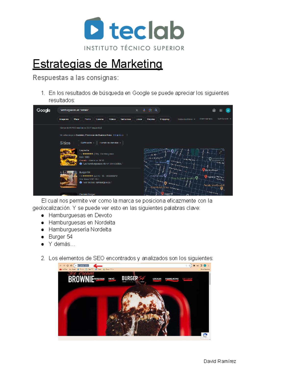 API 2 - David Ramírez - Estrategias de MKT - Estrategias de Marketing Respuestas a las consignas ...