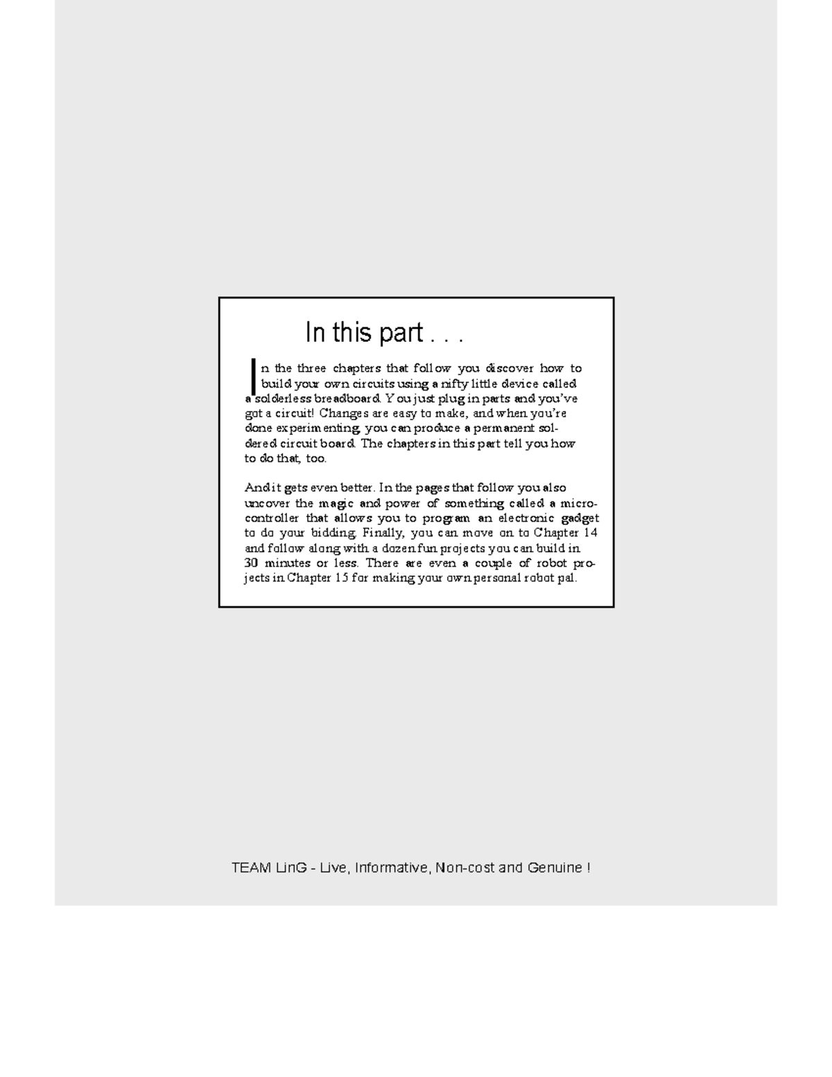 Building Your Own Printed Circuit Boards - I In this part... n the ...