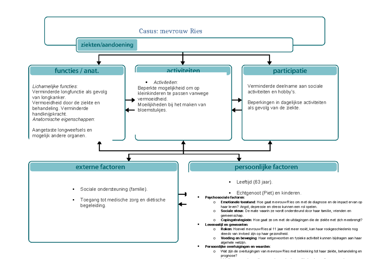 ICF-schema door Reta Al Majadi 2008 7659 - Casus: mevrouw Ries ...