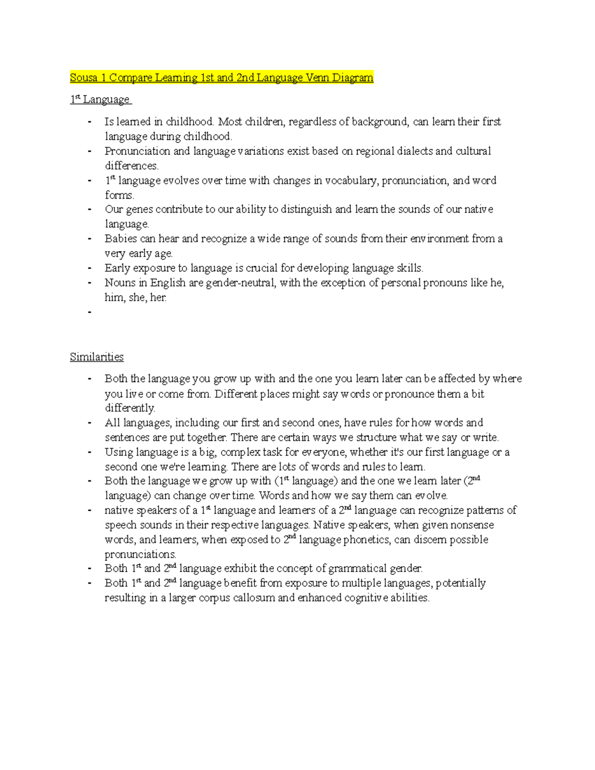 Sousa 1 Compare Learning 1st and 2nd Language Venn Diagram - Most ...