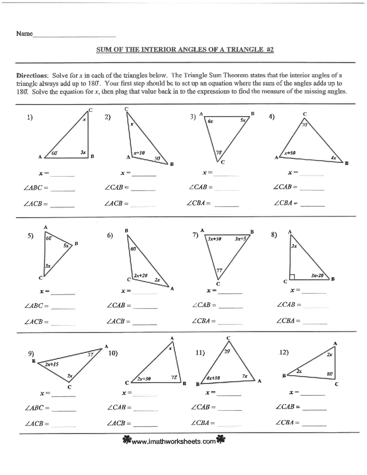 Math-9-Angles-of-Triangle-worksheet-level-2 - Studocu