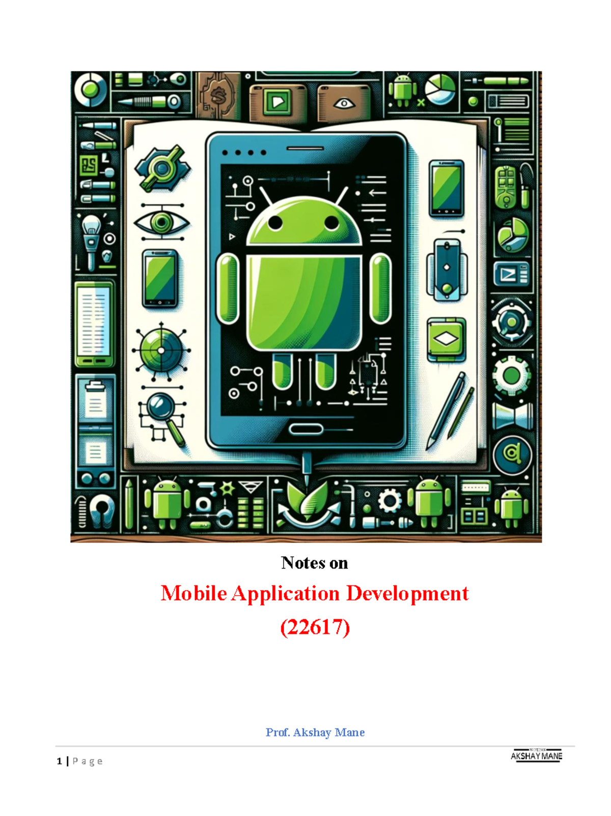 MAD Notes - Unit 1 - Notes on Mobile Application Development (22617 ...