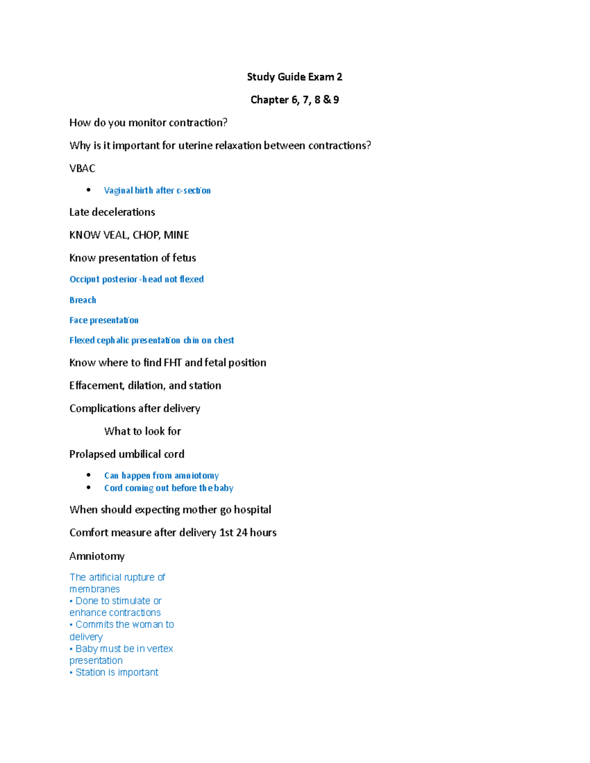 Study Guide Exam 2 OB - notes - Study Guide Exam 2 Chapter 6, 7, 8 & 9 ...