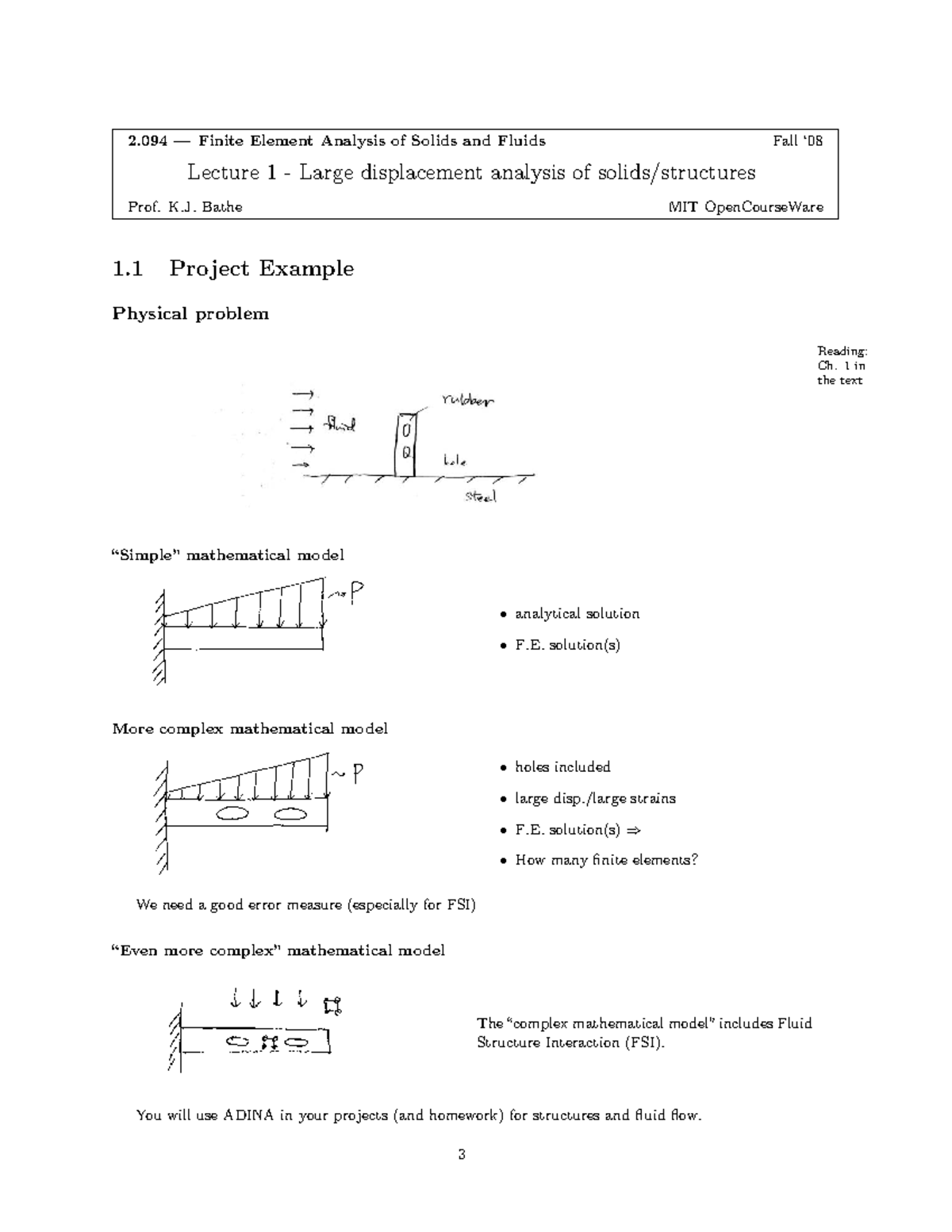 The information about large displacement analysis of solidsstructures ...