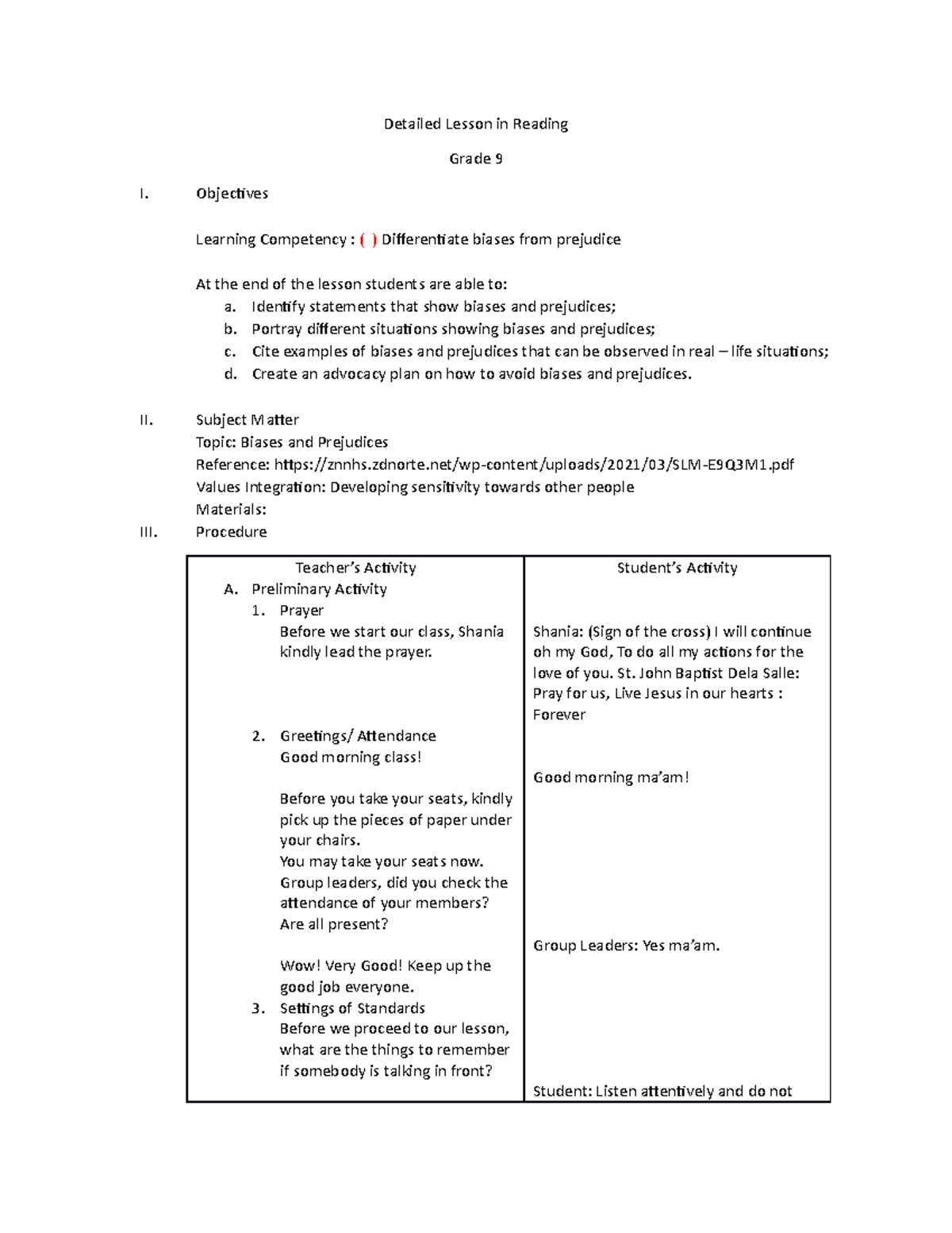 Detailed Lesson in Reading for Dep Ed - Detailed Lesson in Reading ...