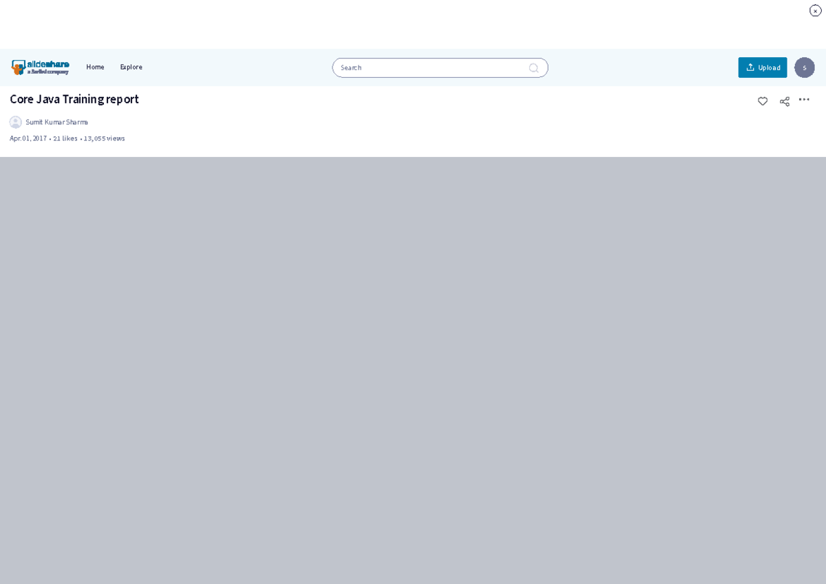 Core java training report 121 - Core Java Training report Apr. 01, 2017 ...