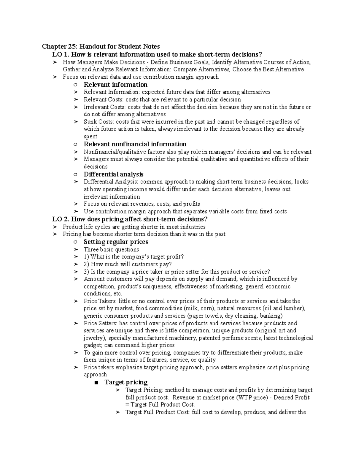 Accounting Chapter 25 Outline - Chapter 25: Handout for Student Notes ...