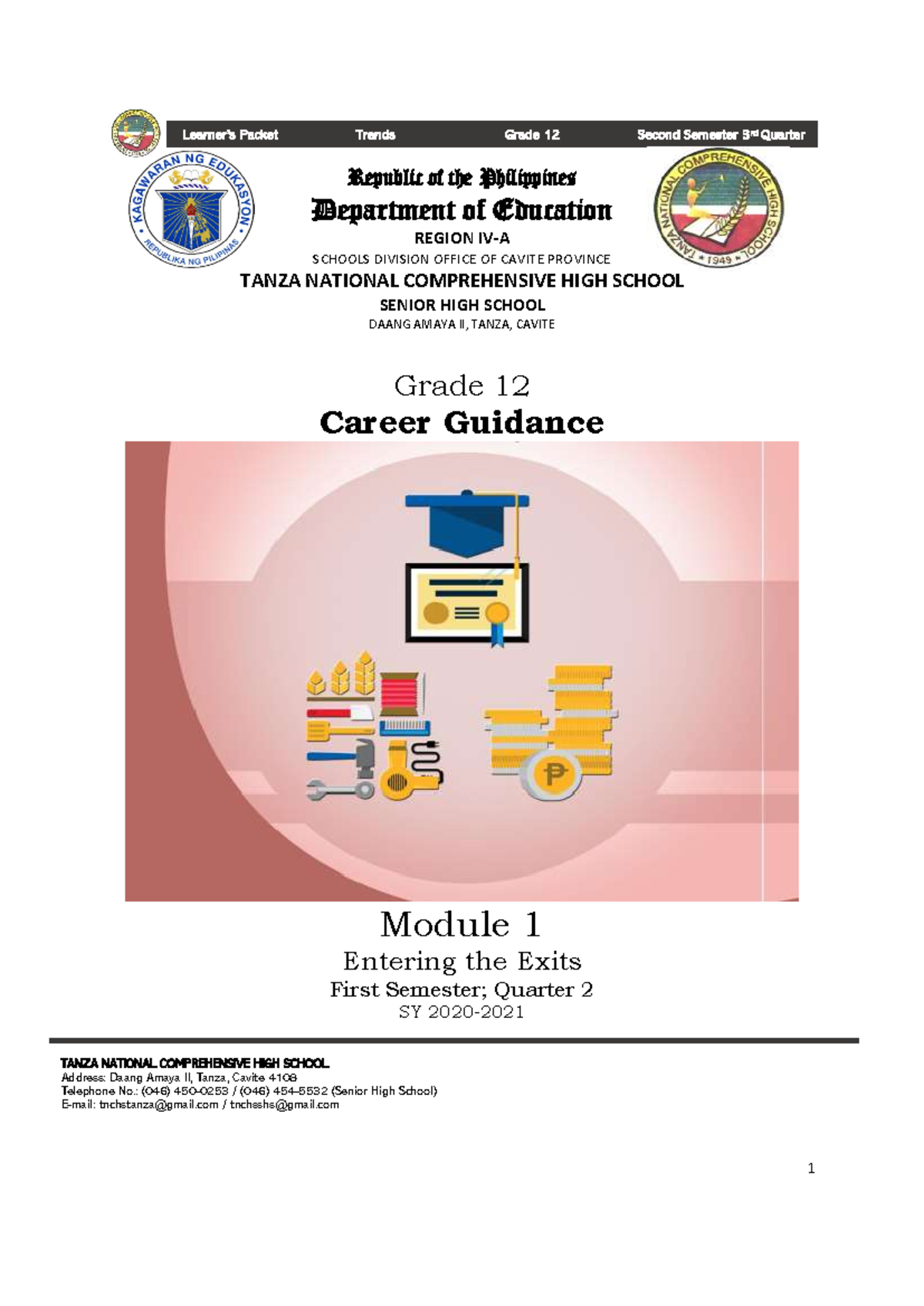 Career Guidance Module 1 - Republic of the Philippines Department of ...