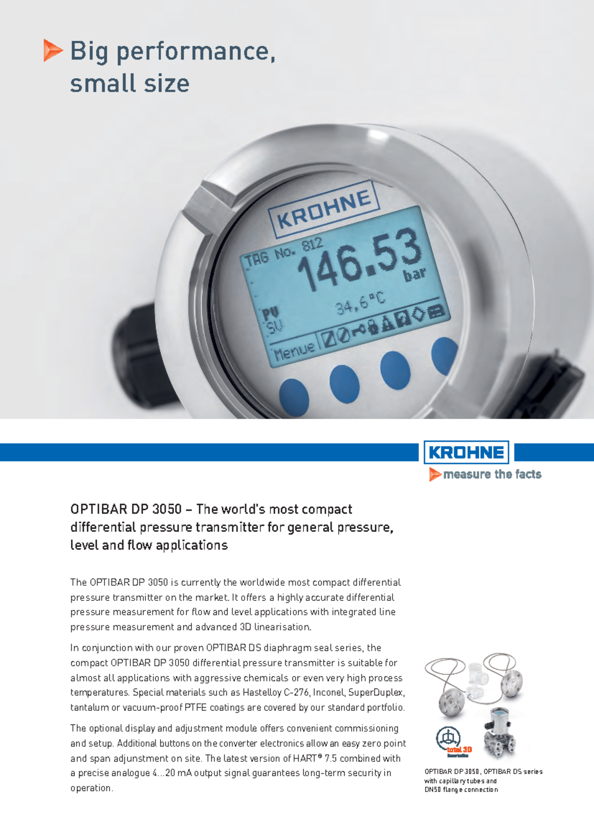 Flyer Optibar-DP-3050 EN - OPTIBAR DP 3050 – The world's most compact differential pressure ...