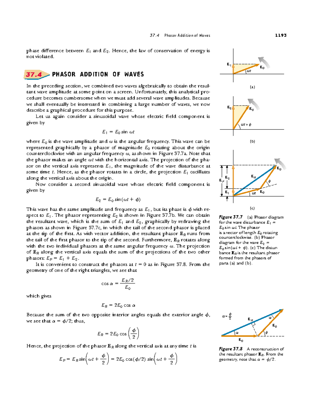 Fundamentals of Physics -60 - 37 Phasor Addition of Waves 1193 phase ...