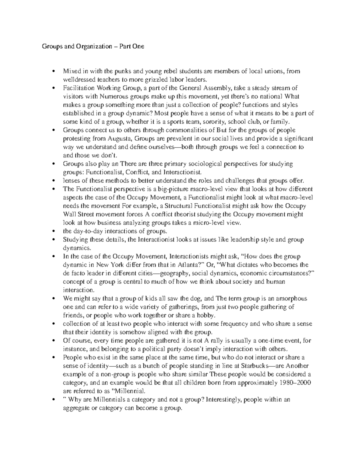 Groups and Organization – Part One - Facilitation Working Group, a part ...