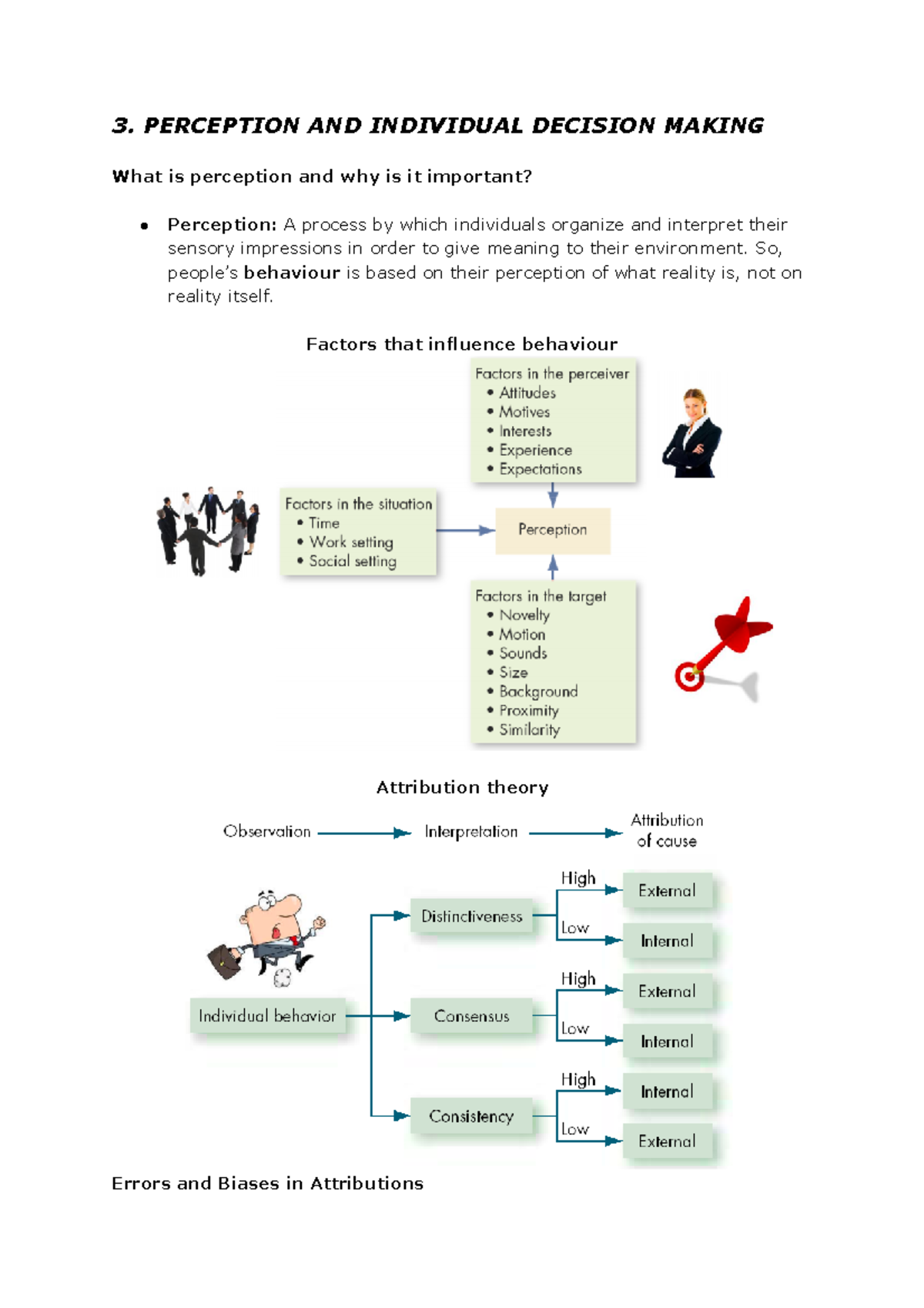 3. Perception AND Individual Decision Making - 3. PERCEPTION AND ...
