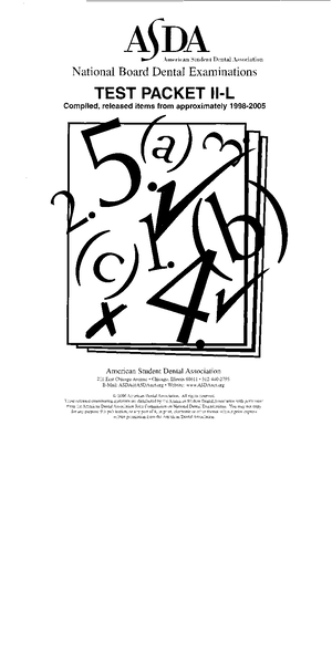 ASDA Test Packet II-J 1991 MCQs (A) - A\DA ####### .l SnxlFnr l)crrrl ...