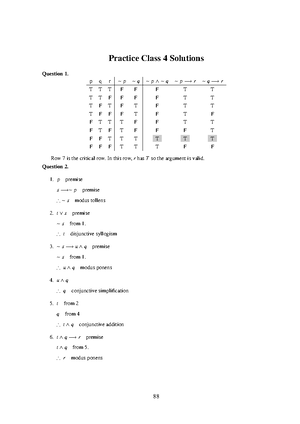 Discrete Mathematics Tutorial 1: Symbolic Logic Truth Tables and ...