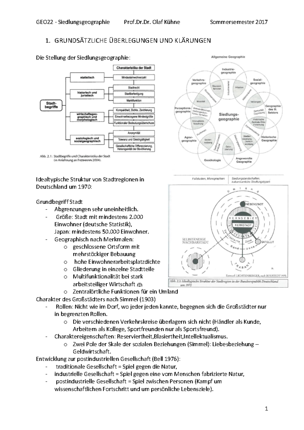 GEO 22 Zusammenfassung - GEO22 Siedlungsgeographie Prof.Dr. Olaf ...