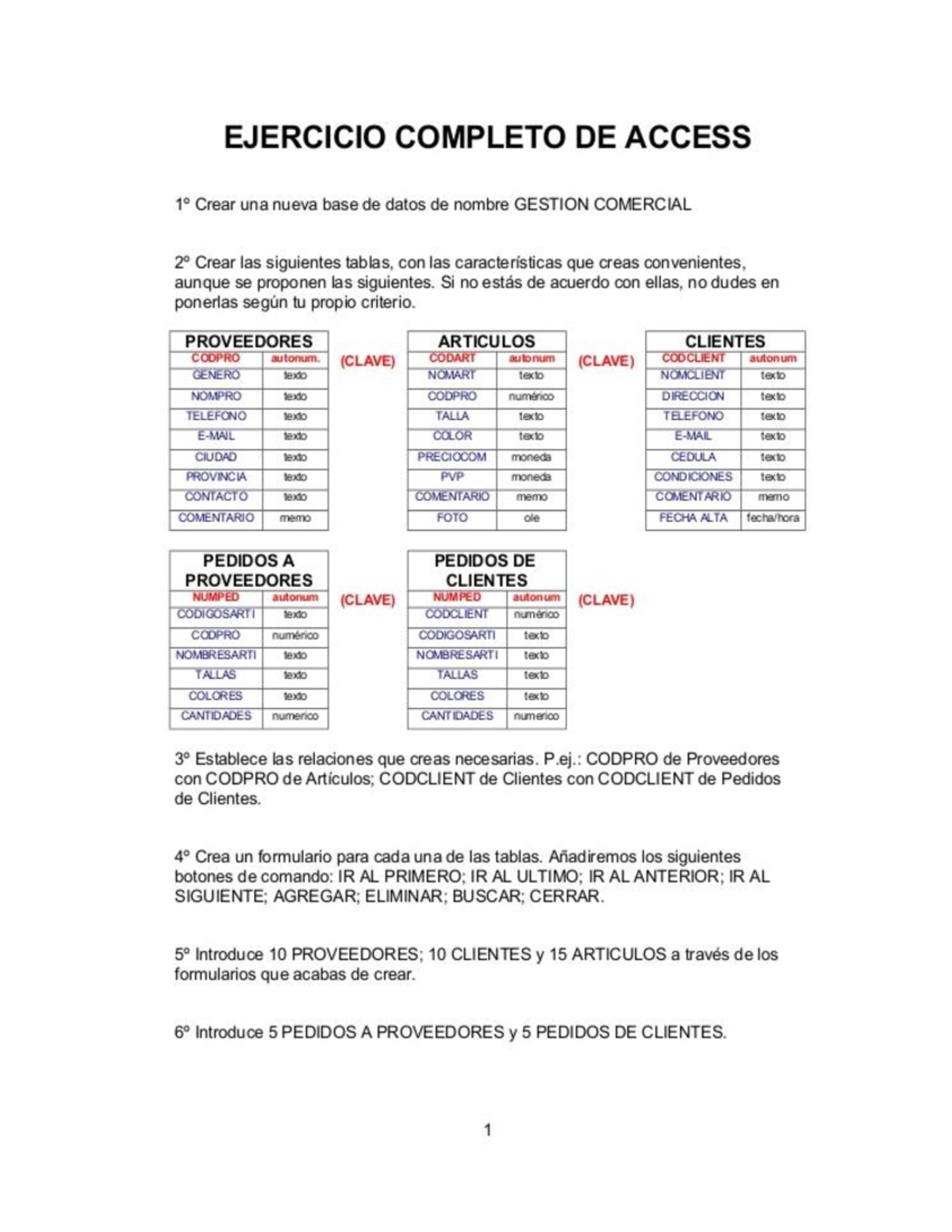 Ejercicio access 2 prácticos - Computacion Cientifica - Studocu