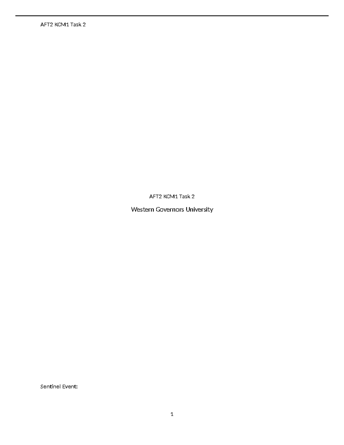 AFT2 KCM1 Task 2 - AFT2 KCM1 Task 2 - AFT2 KCM1 Task 2 Western ...