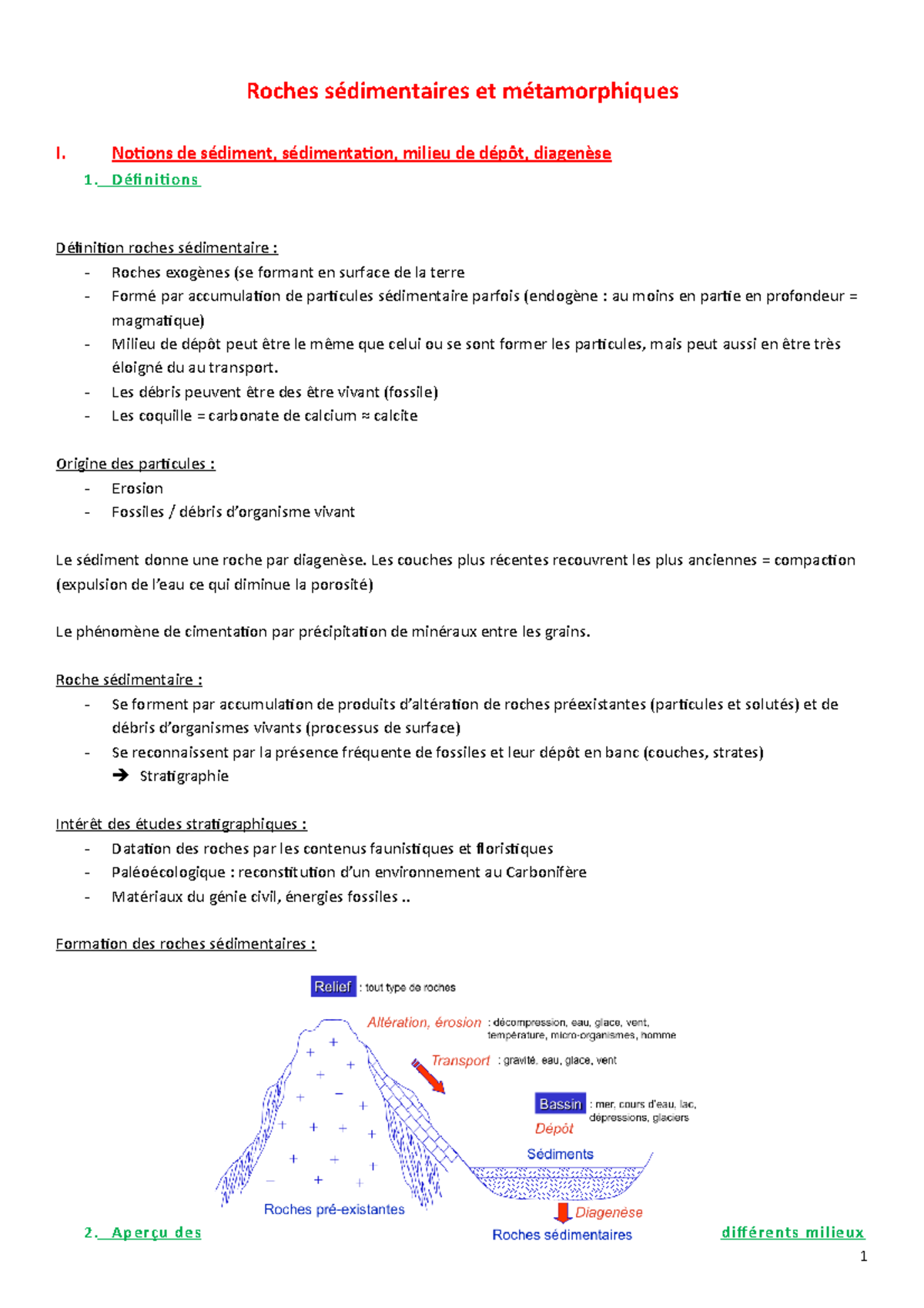 TP2 Roches sédimentaires et métamorphiques - Notions de sédiment ...