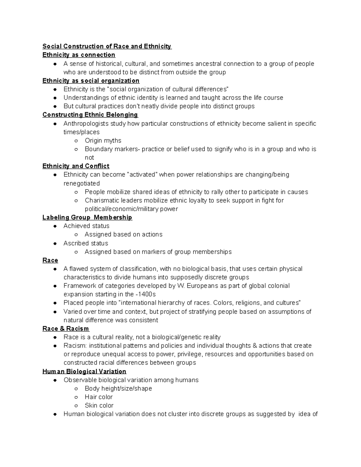 Week 5 Lecture 2 - Prof. Elana Buch - Social Construction of Race and ...