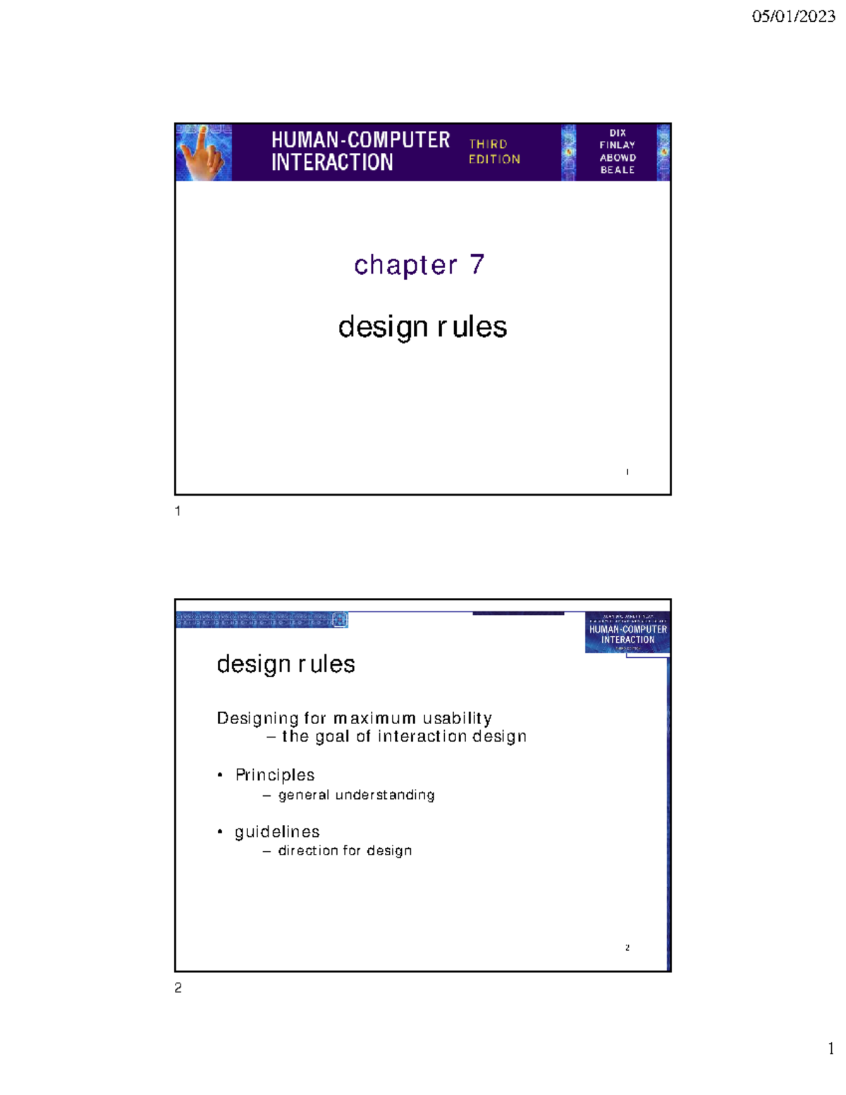 7-design rules - chapt er 7 design r ules 1 design r ules Designing for ...