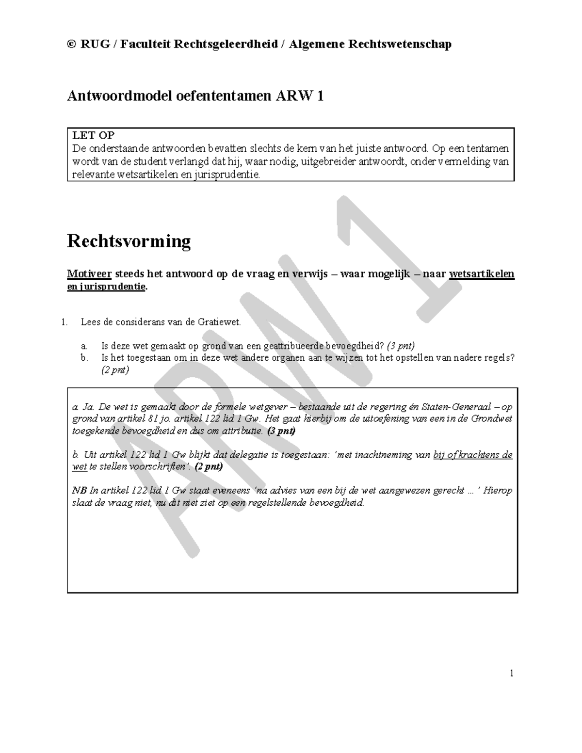 Proef/oefen tentamen 23 Oktober 2019, vragen en antwoorden - Warning: TT: undefined function: 32 ...
