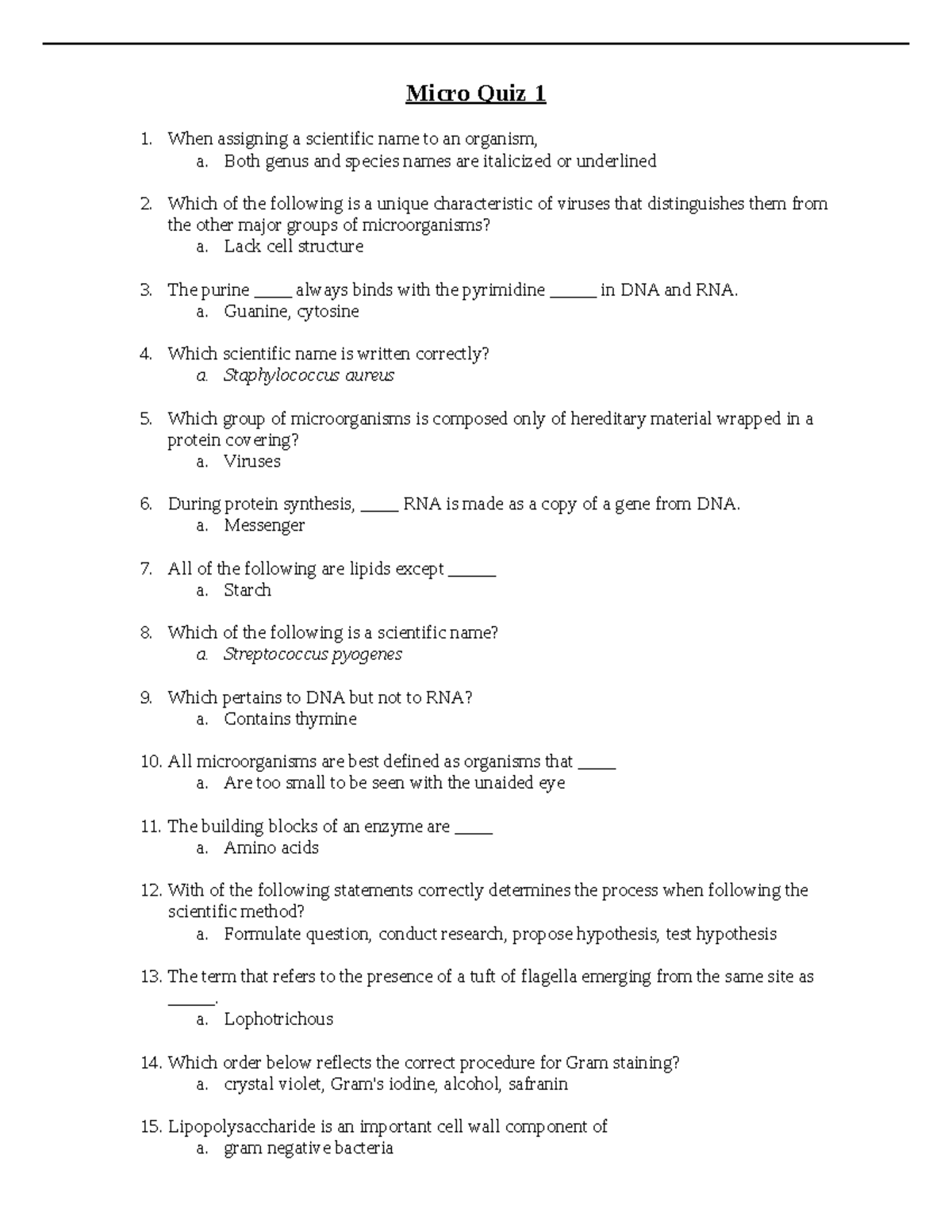 Intro to Micro - Practice Exam - Micro Quiz 1 When assigning a ...