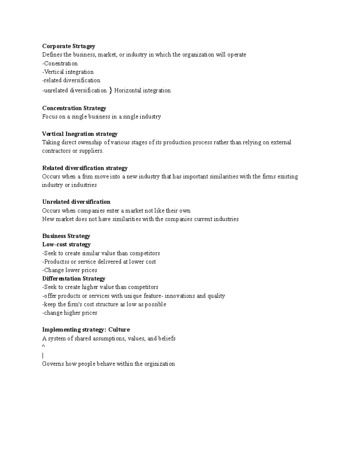 BUS 1 30 23 - Notes about types of businesses, how those businesses ...