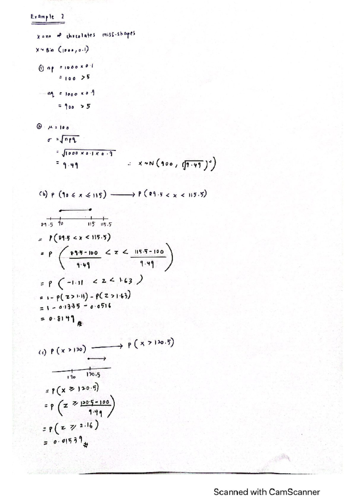 normal approximation - Introduction to Probability and Statistic - Studocu