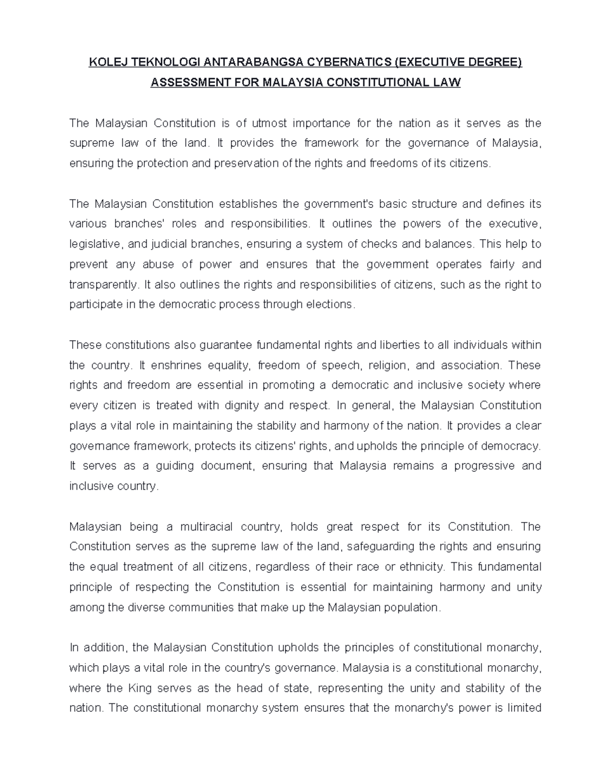 Draf D (final) - KOLEJ TEKNOLOGI ANTARABANGSA CYBERNATICS (EXECUTIVE ...