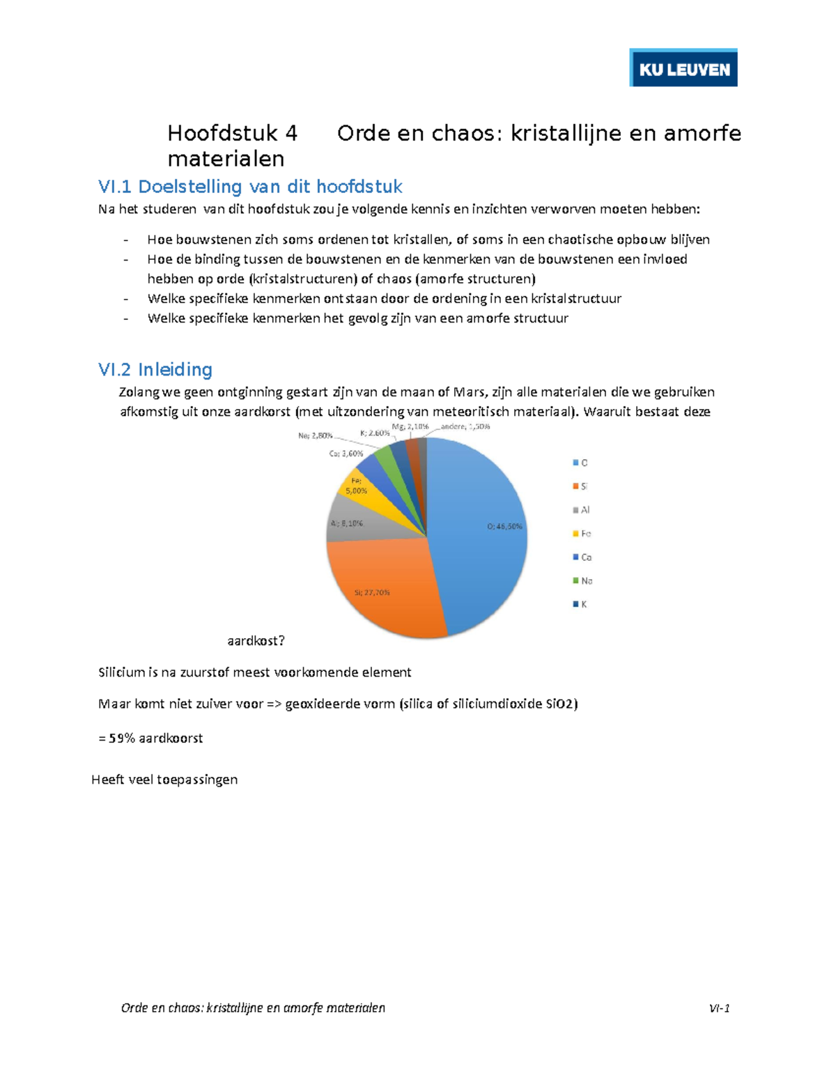 H06 orde+chaos - samenvatting - Structuur, gedrag en duurzaamheid van ...