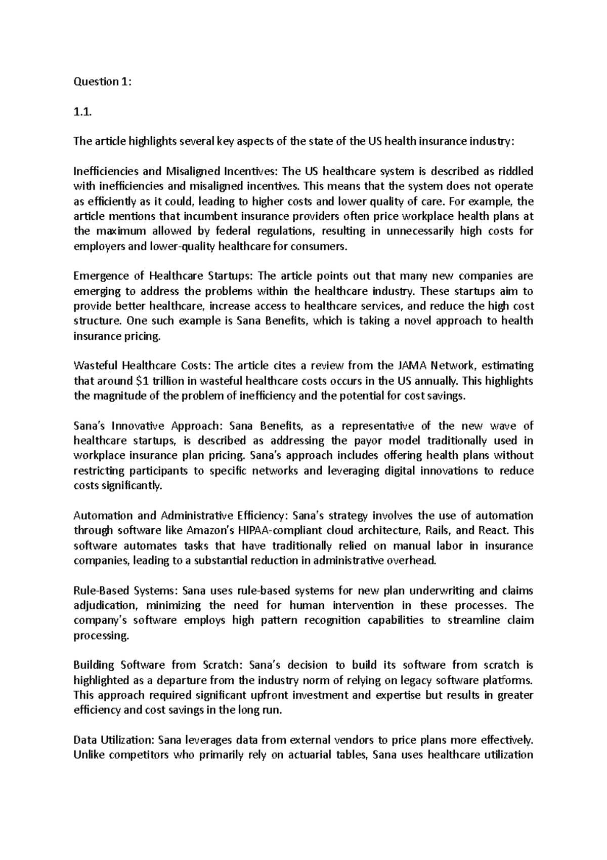 Business Interlligence Assignment - BCom - Studocu