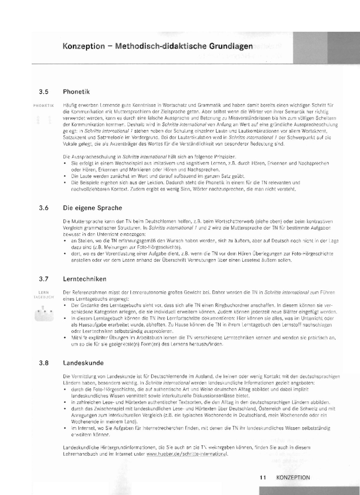 Schritte International 1 Lehrerhandbuch-11 - • • • Konzeption ...