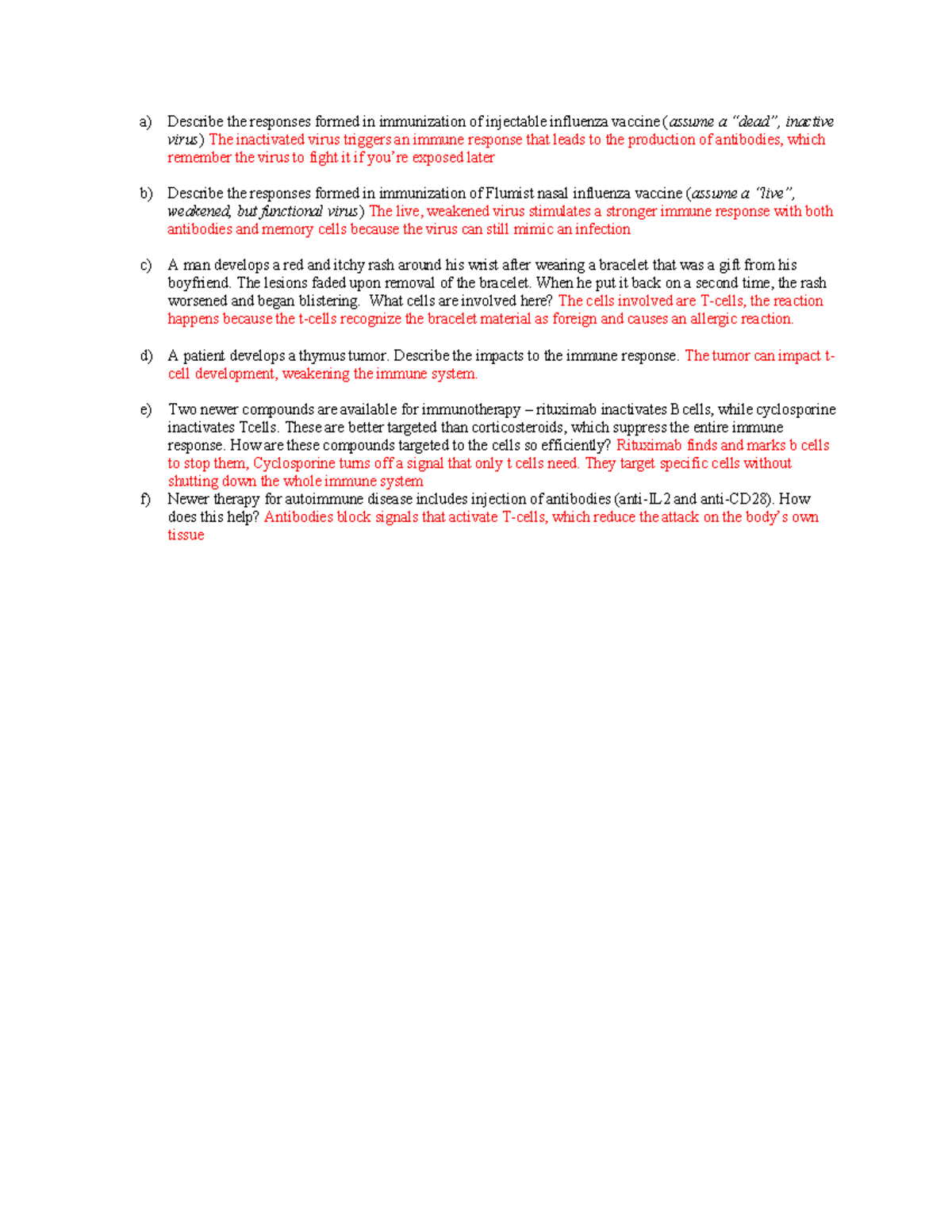 Lab makeup - bbbbbbbbbbbbbbbbbbbbbbbbbb - a) Describe the responses ...