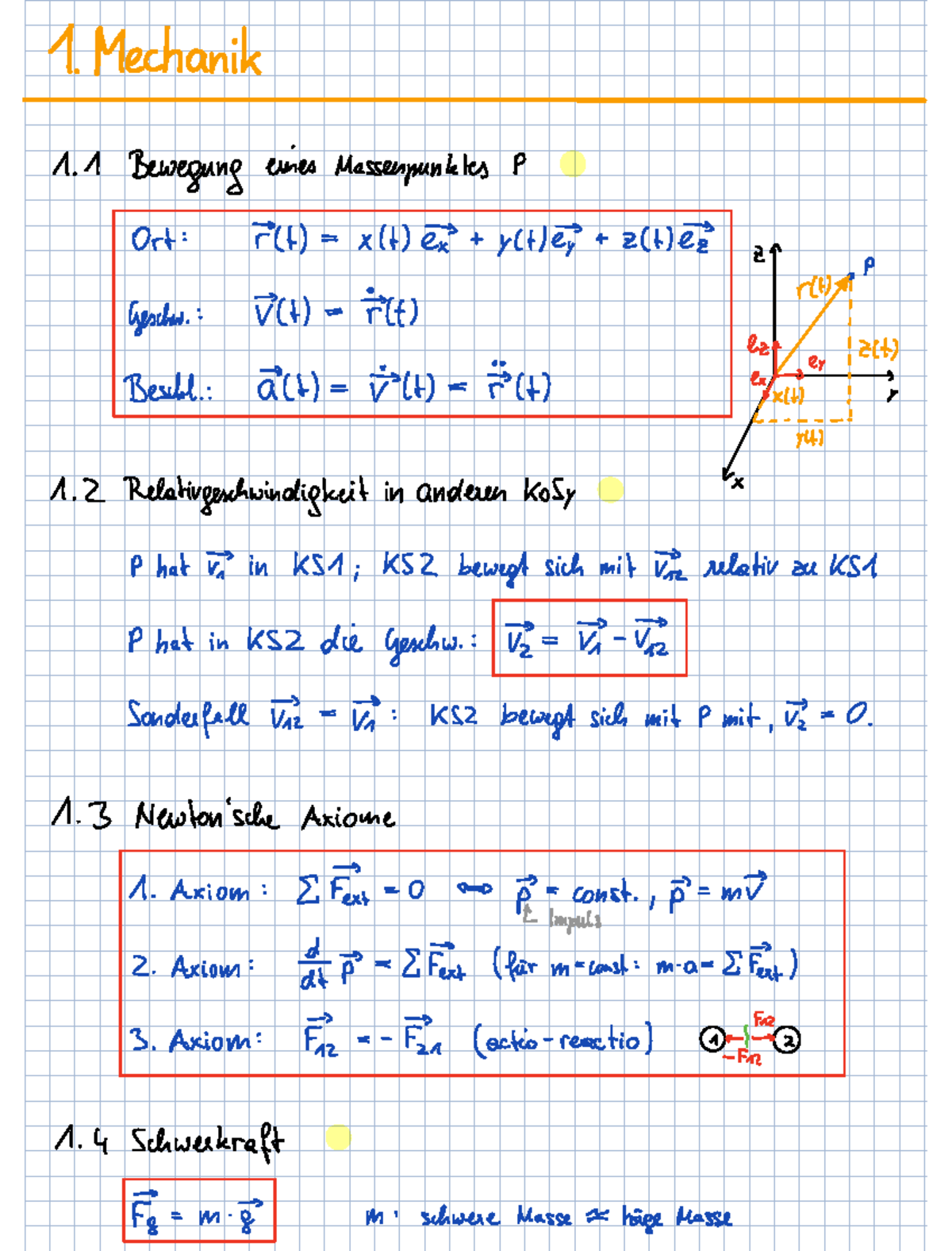 PH Formel - 1 Mechanik 1 1 Bewegung eines Messenpunktes P Ort Ttt t ei ...