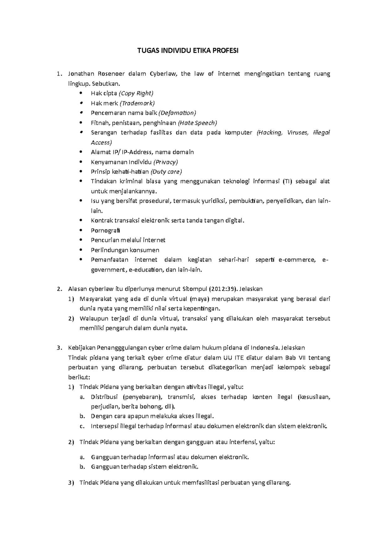 Tugas Individual 2 Etika Profesi - TUGAS INDIVIDU ETIKA PROFESI ...