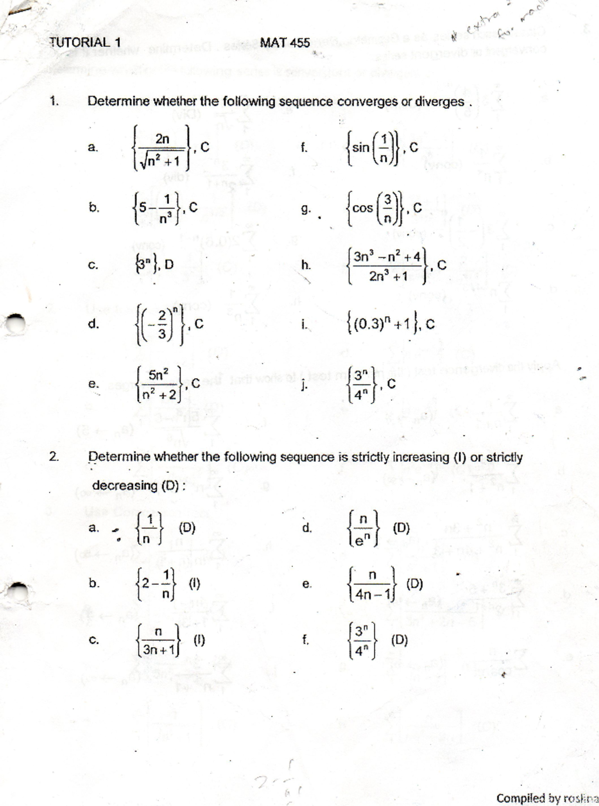 Compilation of MAT455 Questions - Calculus III For Engineers - Studocu