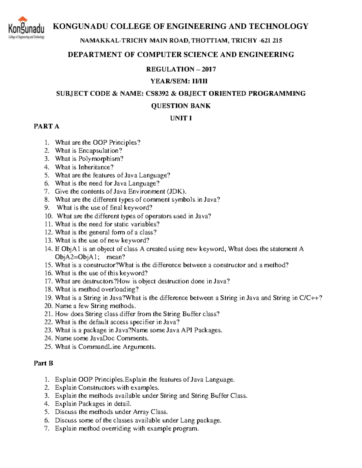 OOP - Human Computer Interaction CS8079 - NAMAKKAL-TRICHY MAIN ROAD ...
