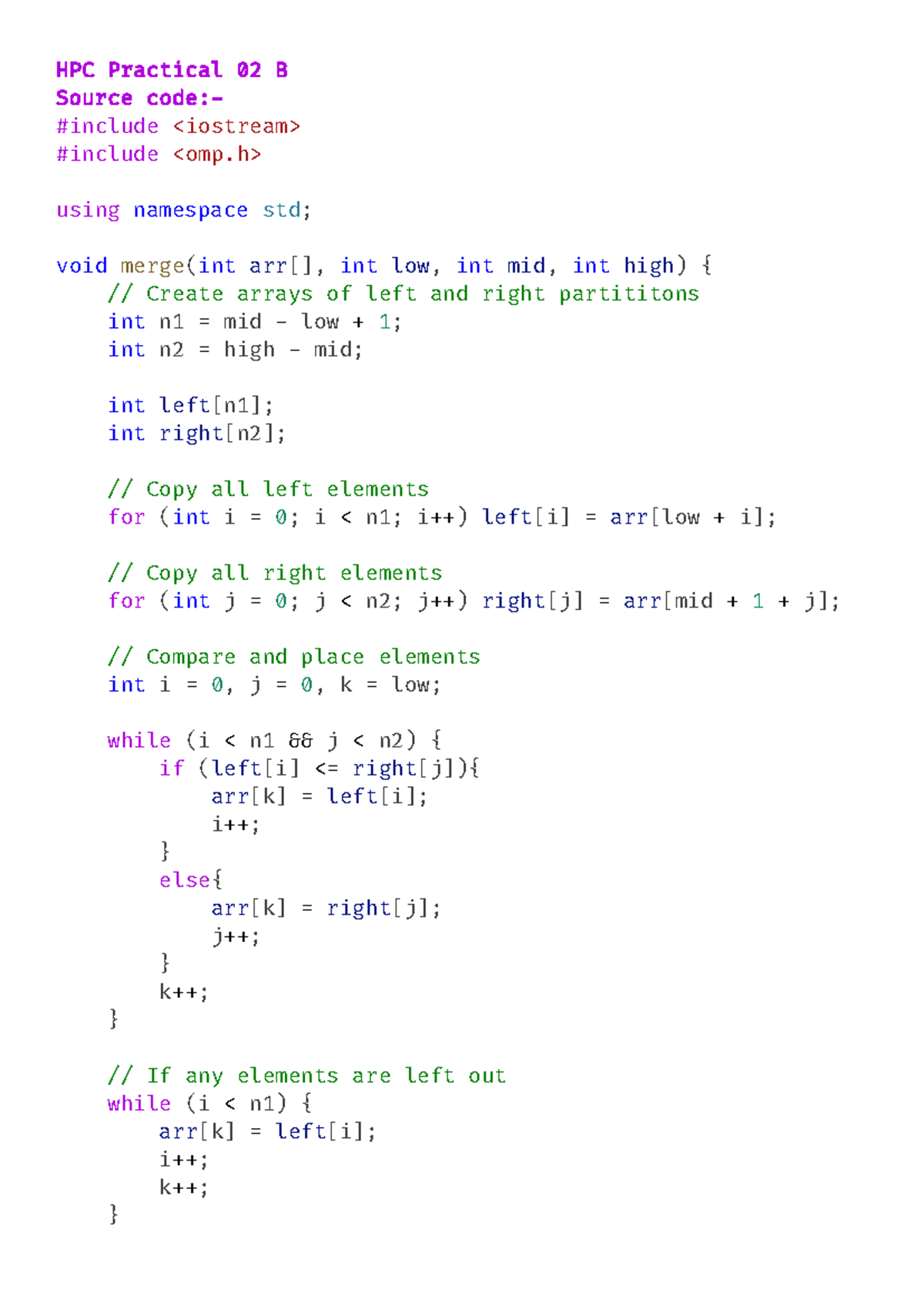 HPC Practical 02 B - 234werewr - HPC Practical 02 B Source code:- #include #include - Studocu