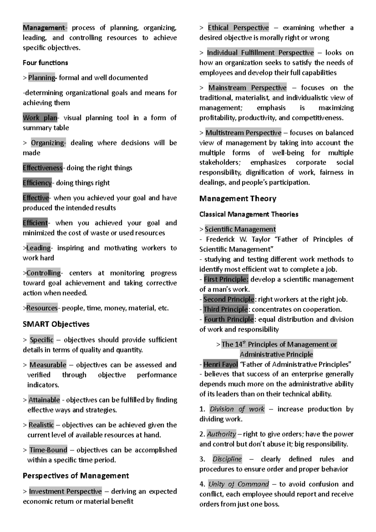 Orgman - reviewer - Management- process of planning, organizing ...