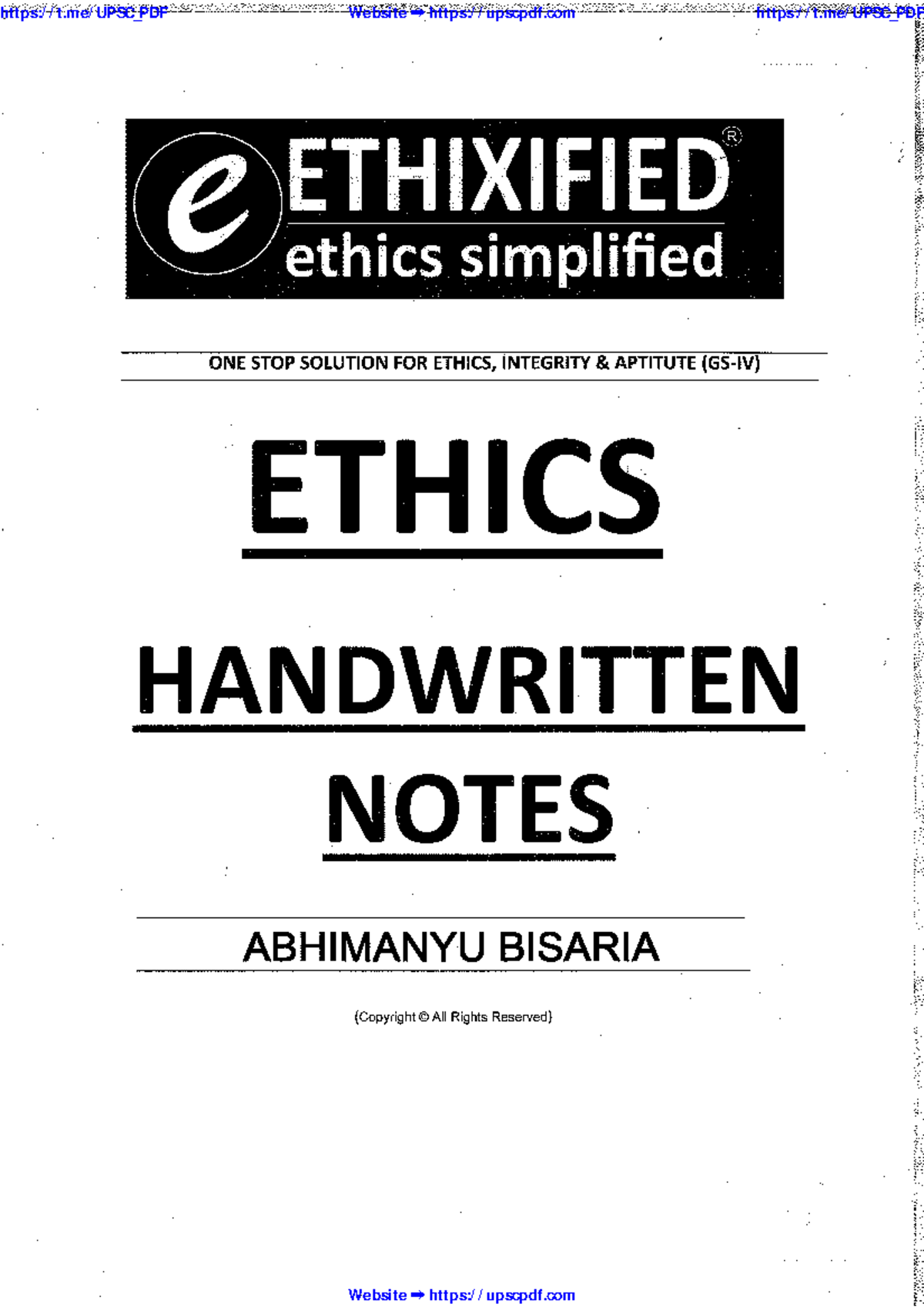 HW-P - Ethics handwritten notes - Political science - Studocu