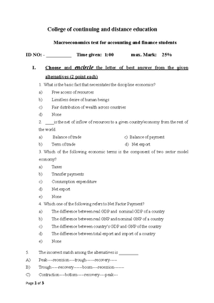 Economics module - Introduction to Economics September 2019 ii Chapter ...