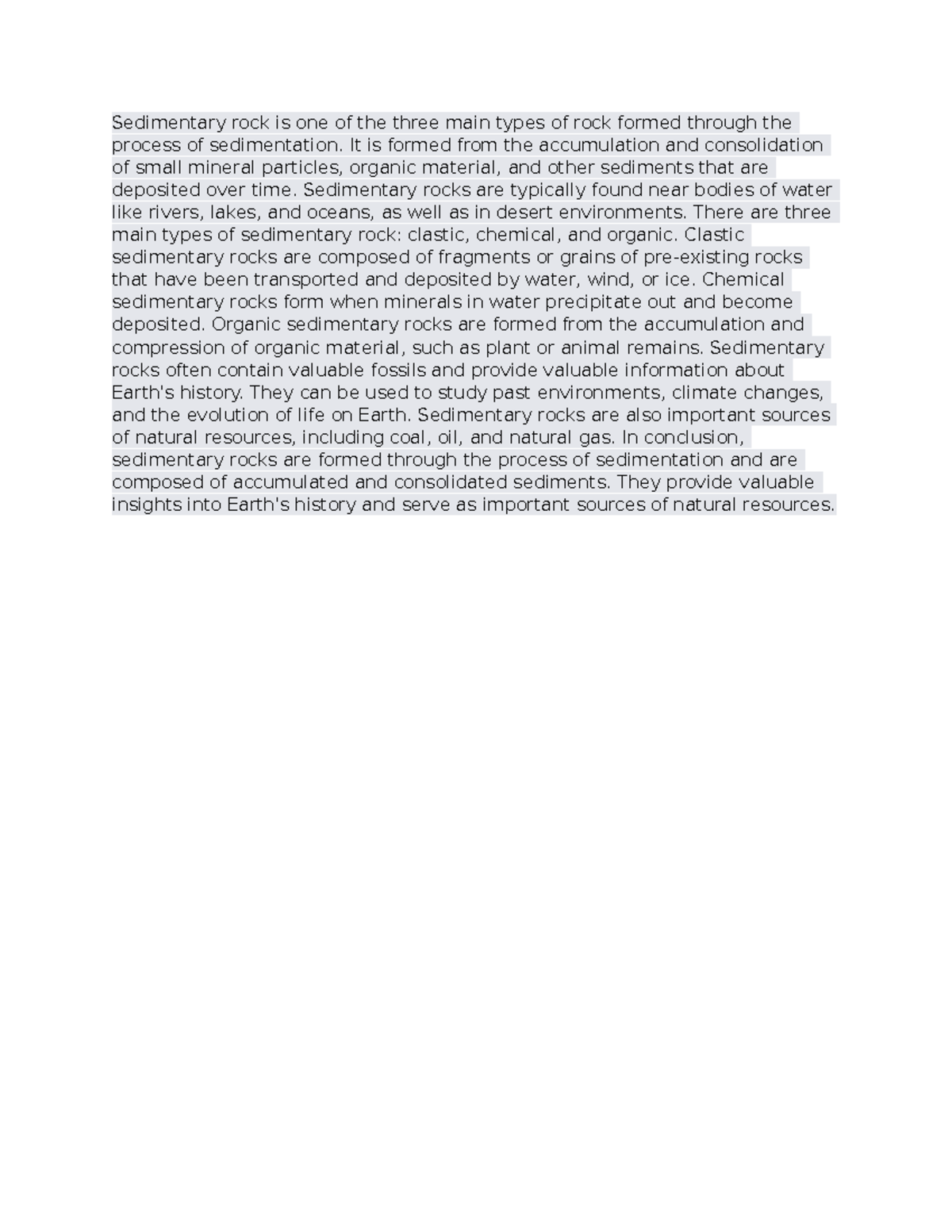 Earth and life science sedimentary rocks (small detail) - Sedimentary ...