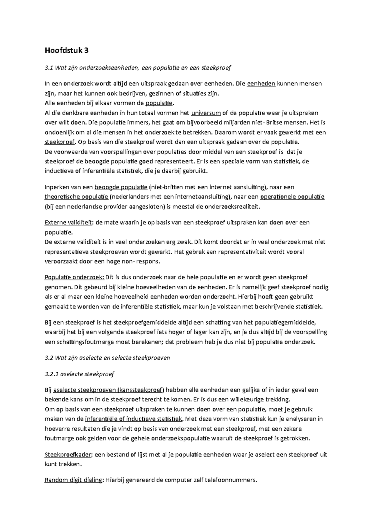 Samenvatting boek hoofdstuk 3-9 - Hoofdstuk 3 3 Wat zijn ...