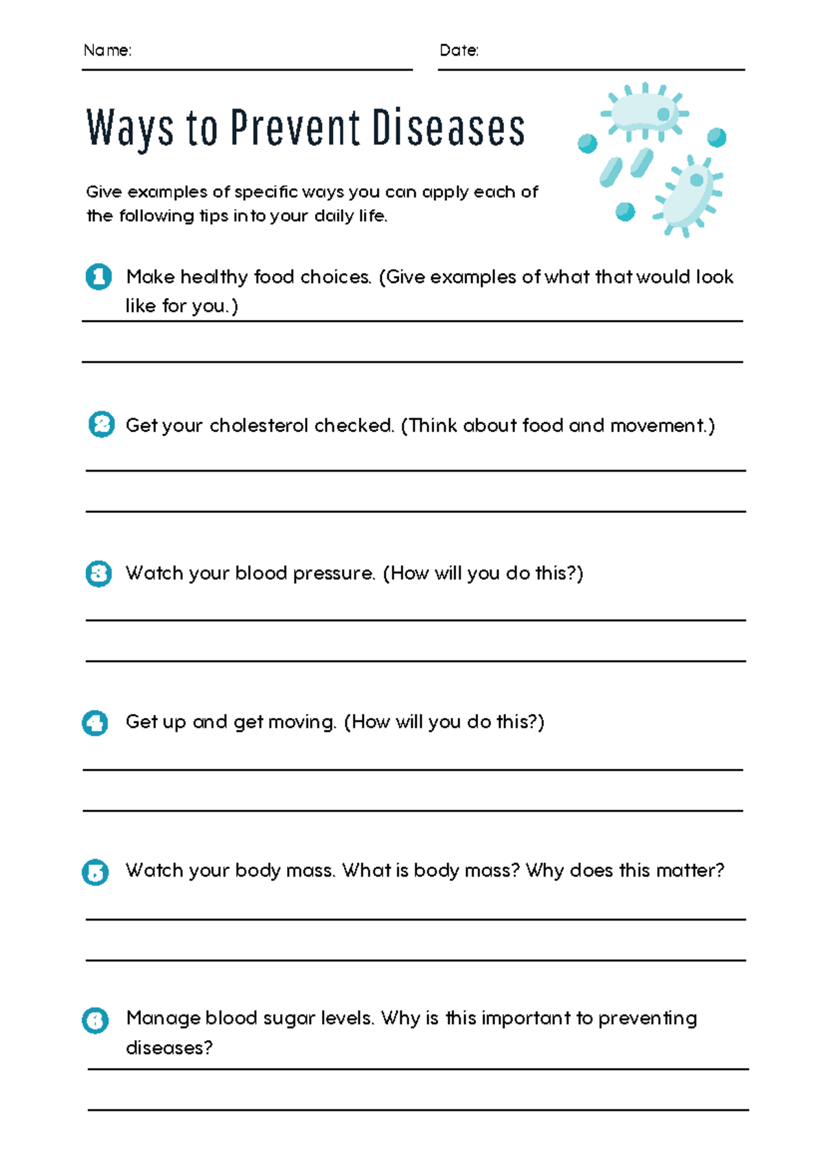 Annotated-Tips%20to%20prevent%20diseases%20worksheet - Make healthy ...
